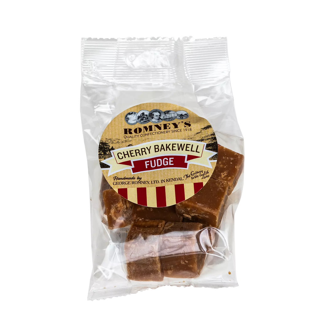 Hand Made Cherry Bakewell Butter Fudge 150g Bag (3 pack) – Kendal Mint Cake
