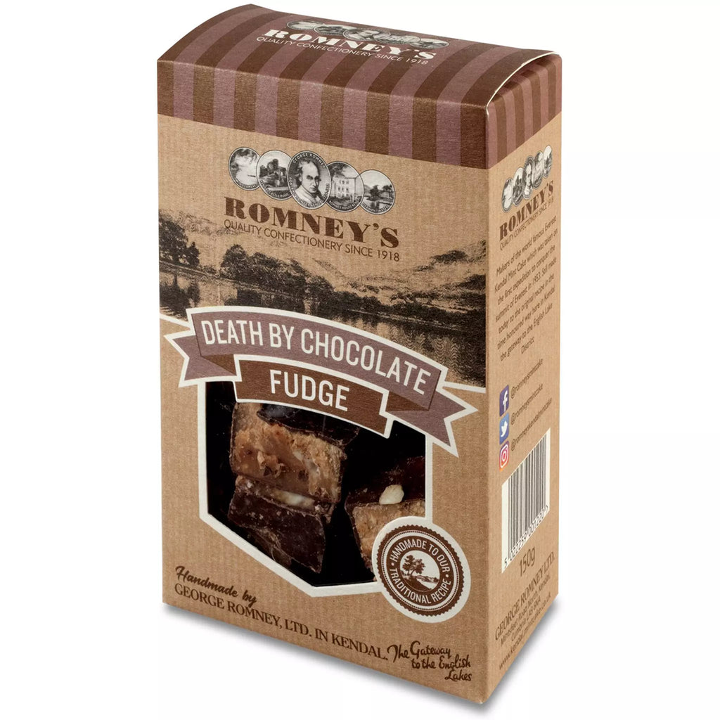 Handmade Death by Chocolate Fudge Striped Gift Box – Kendal Mint Cake