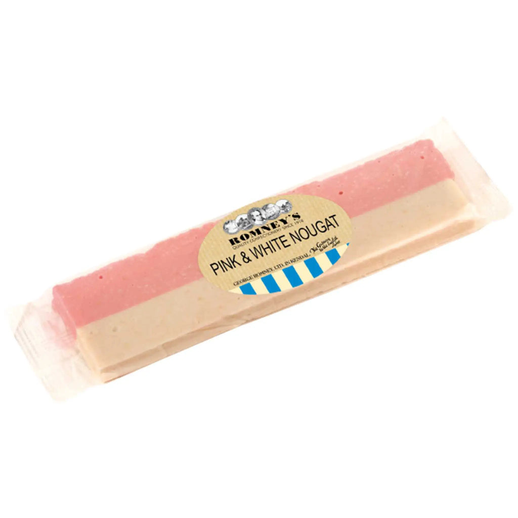 120g Pink & White Nougat Bar – Kendal Mint Cake